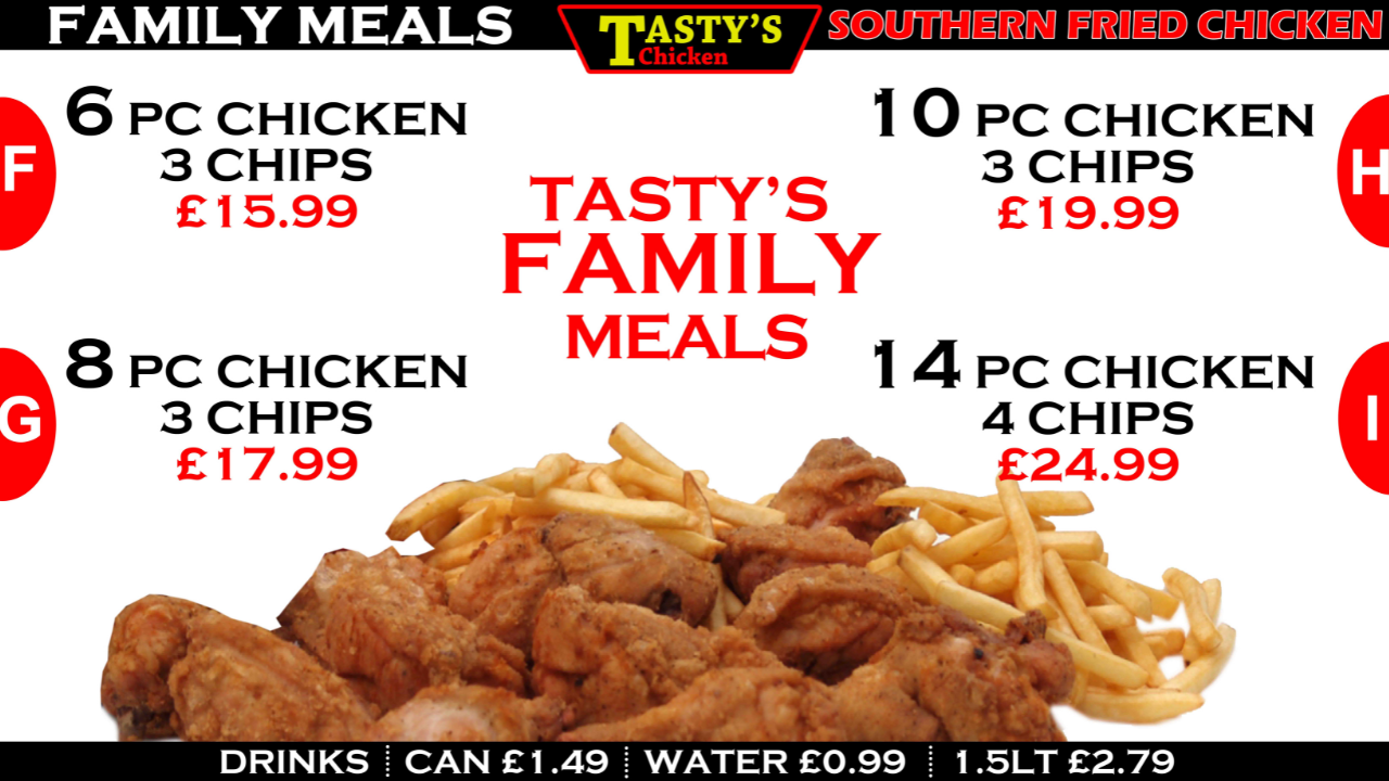 Tasty’s Menu – Tastys