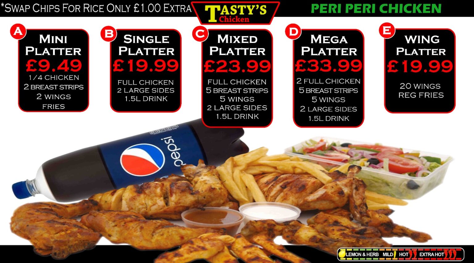 Tasty’s Menu – Tastys